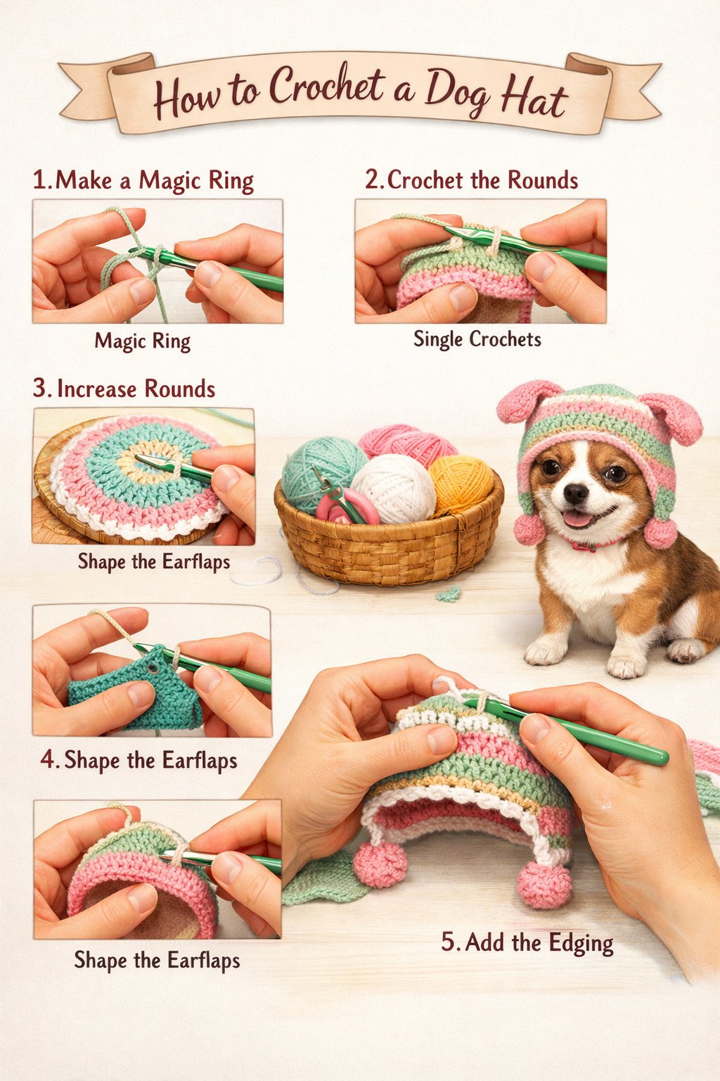 How To Crochet A Dog Hat For Beginners: A Simple Step-by-Step Guide